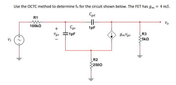 Solved Use the OCTC method to determine fy for the circuit | Chegg.com