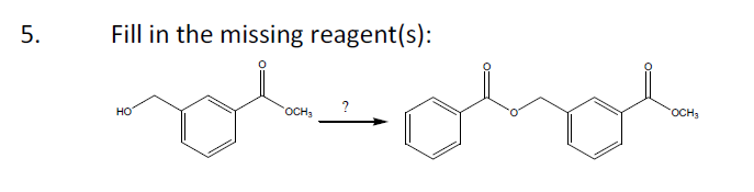 Solved Fill in the missing reagent(s): | Chegg.com