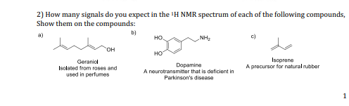 Solved How many signals do you expect in the 1H NMR spectrum | Chegg.com