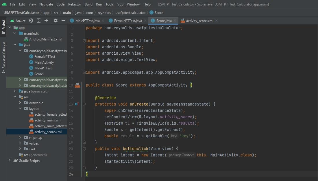 Solved Using Java in Android Studio I am creating a Fitness | Chegg.com