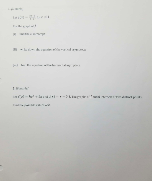 Solved 1./5 marks Let /() = for: #1 For the graph of u find | Chegg.com