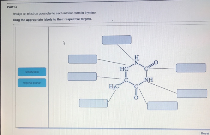 Solved Part G Assign an electron geometry to each interior | Chegg.com Solved Part G Assign an electron geometry to each interior | Chegg.com