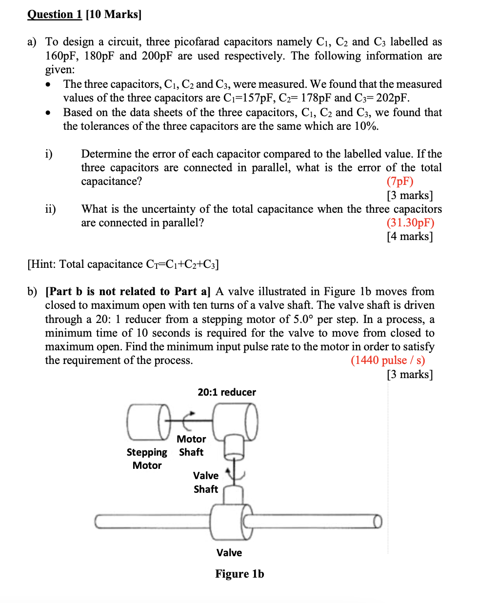 Solved Question 1 [10 Marks] a) To design a circuit, three | Chegg.com