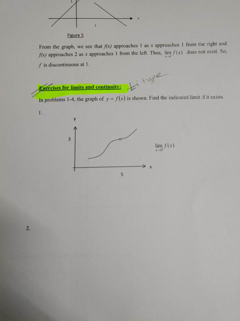 Solved From the graph, we see that f(x) approaches 1 as x | Chegg.com