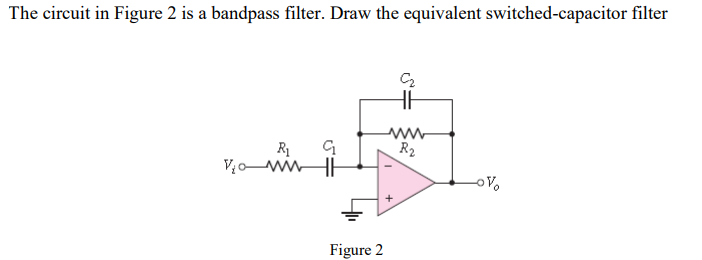 Solved The circuit in Figure 2 is a bandpass filter. Draw | Chegg.com