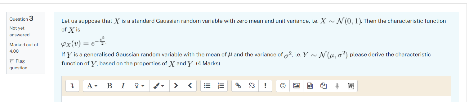 Solved Let us suppose that X is a standard Gaussian random | Chegg.com