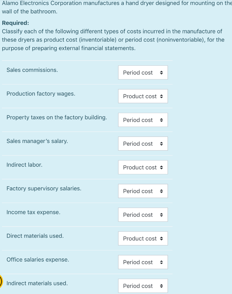 Solved Alamo Electronics Corporation manufactures a hand | Chegg.com