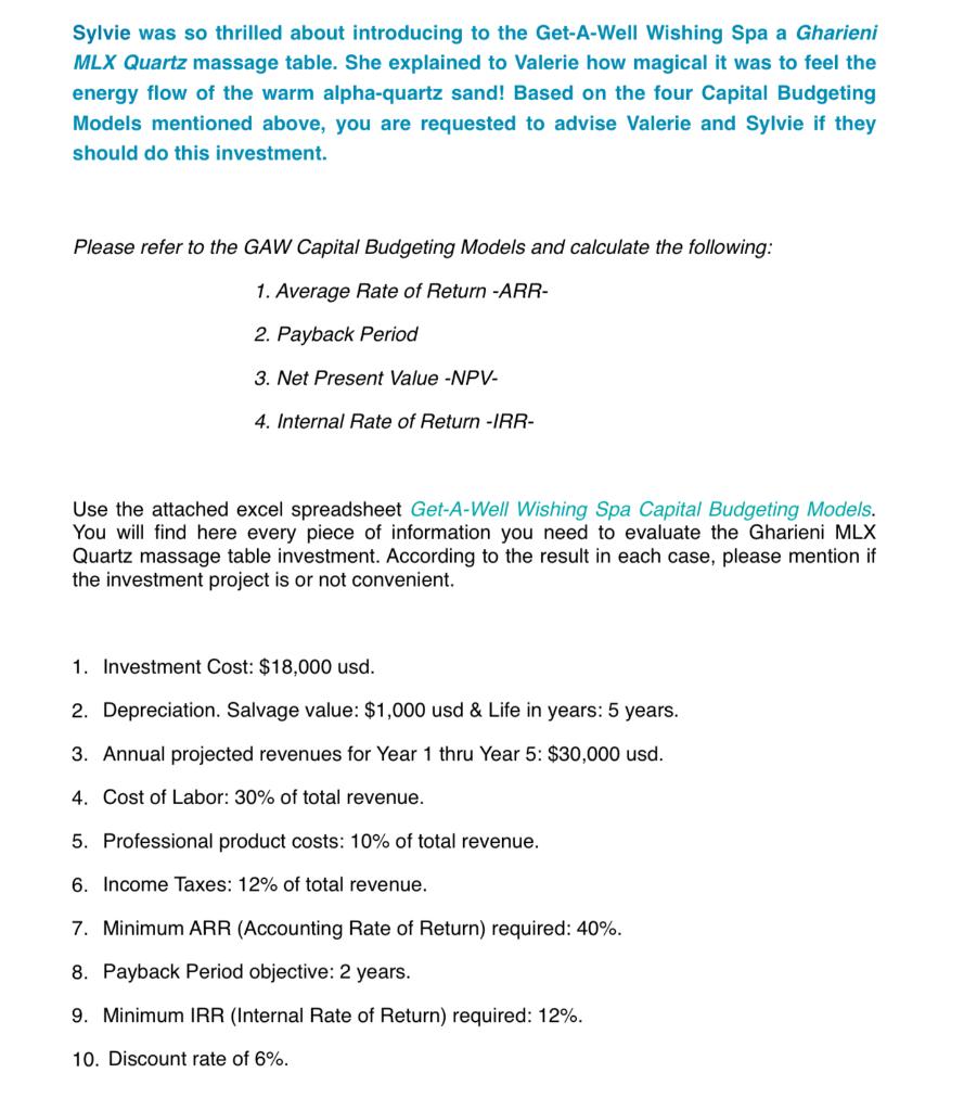 Solved Bring me that sand! In the Capital Budgeting Decision | Chegg.com