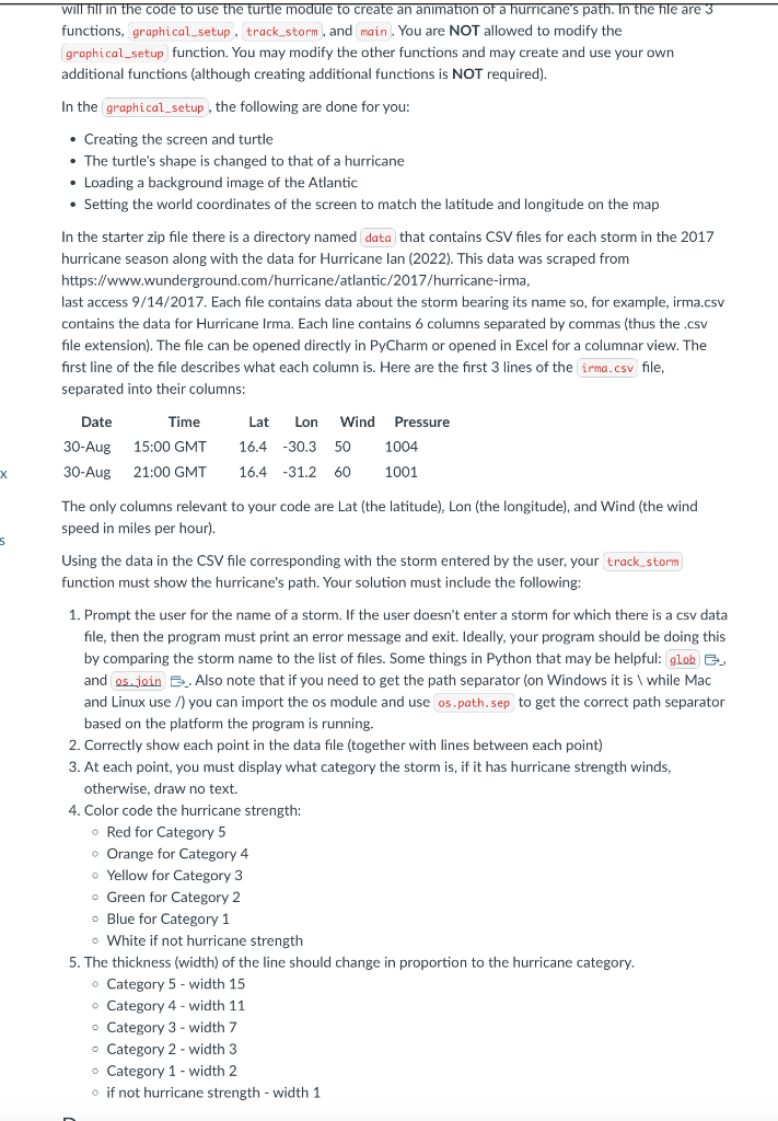 Solved import csv import turtle import os def | Chegg.com