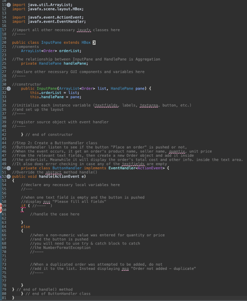 Java FX help write InputPane.java and | Chegg.com