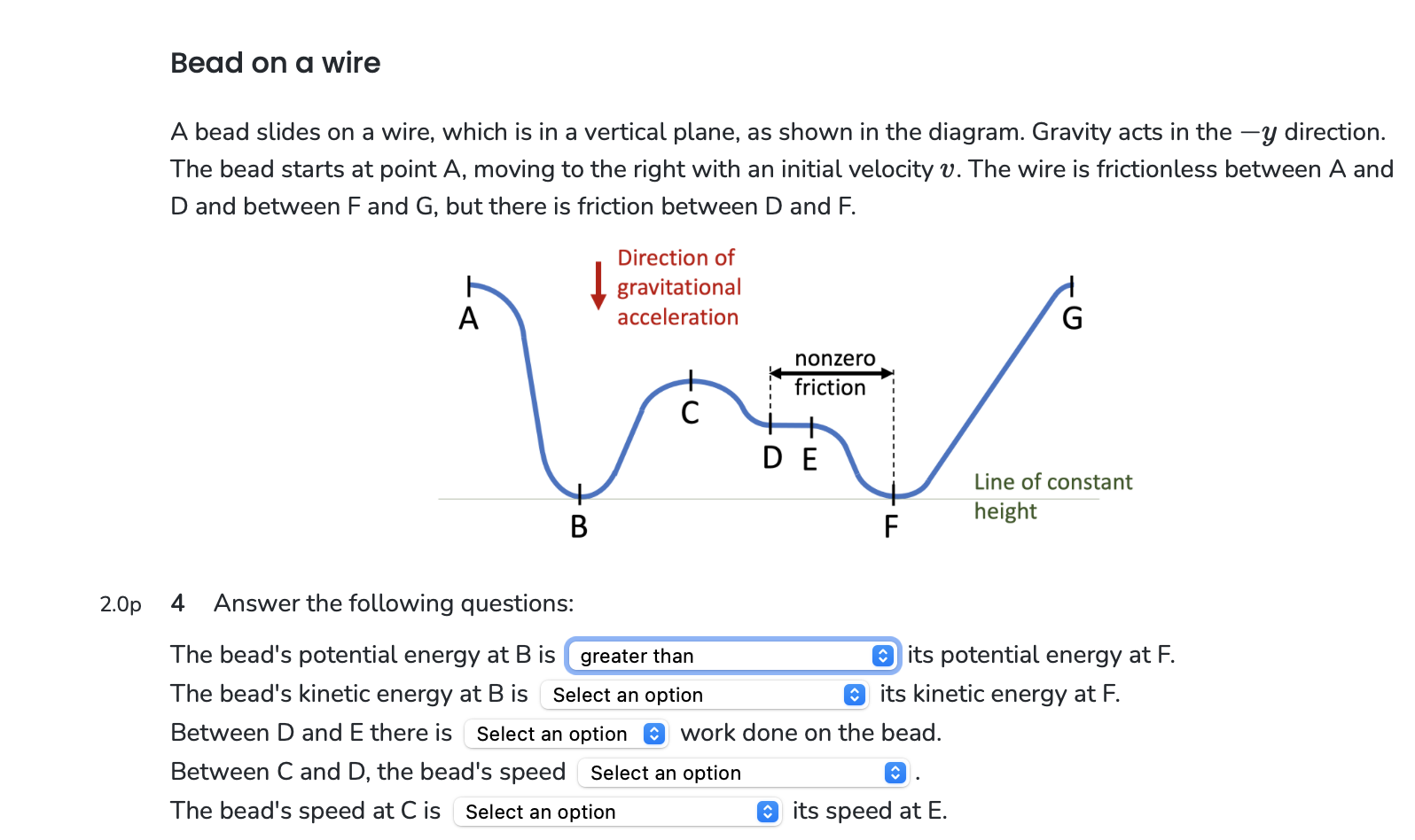 Solved Bead on a wire A bead slides on a wire, which is in a | Chegg.com