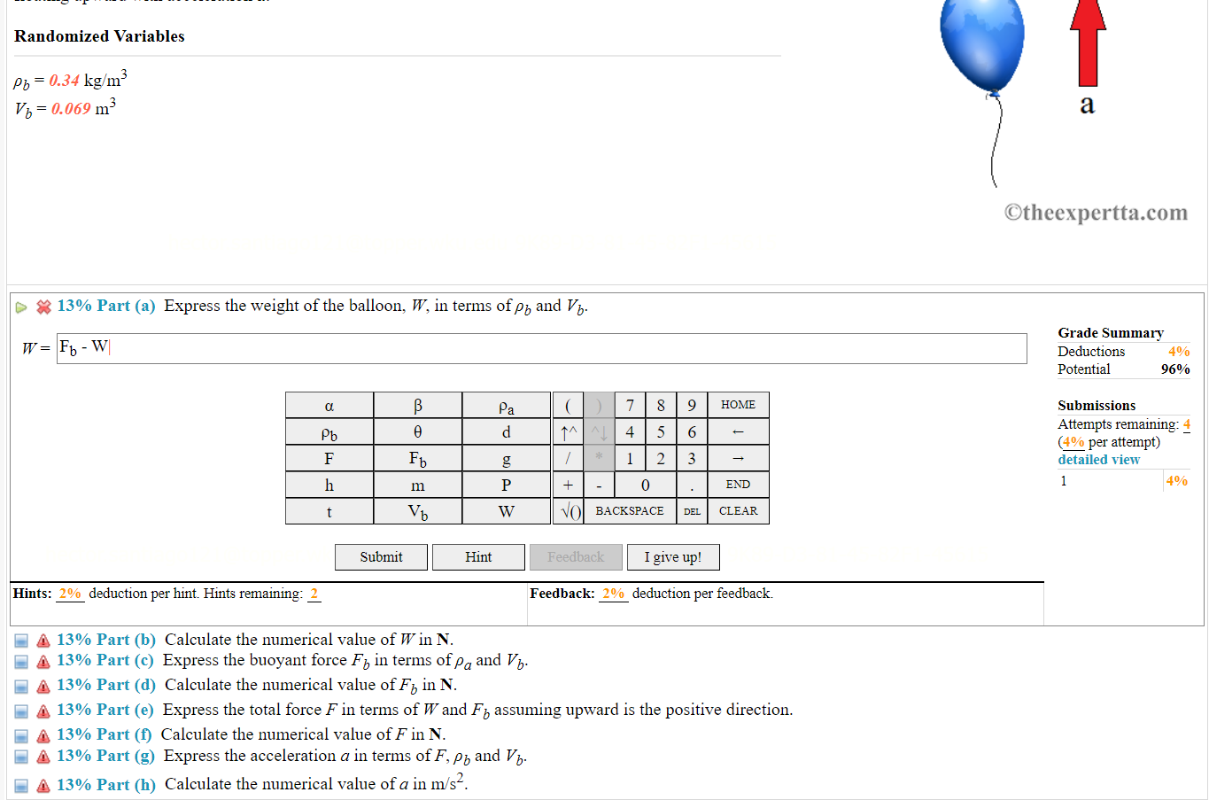 Solved A balloon filled with helium gas has an average | Chegg.com