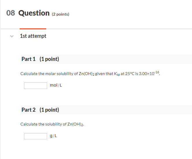 Solved 08 Question (2 points) 1st attempt Part 1 (1 point) | Chegg.com