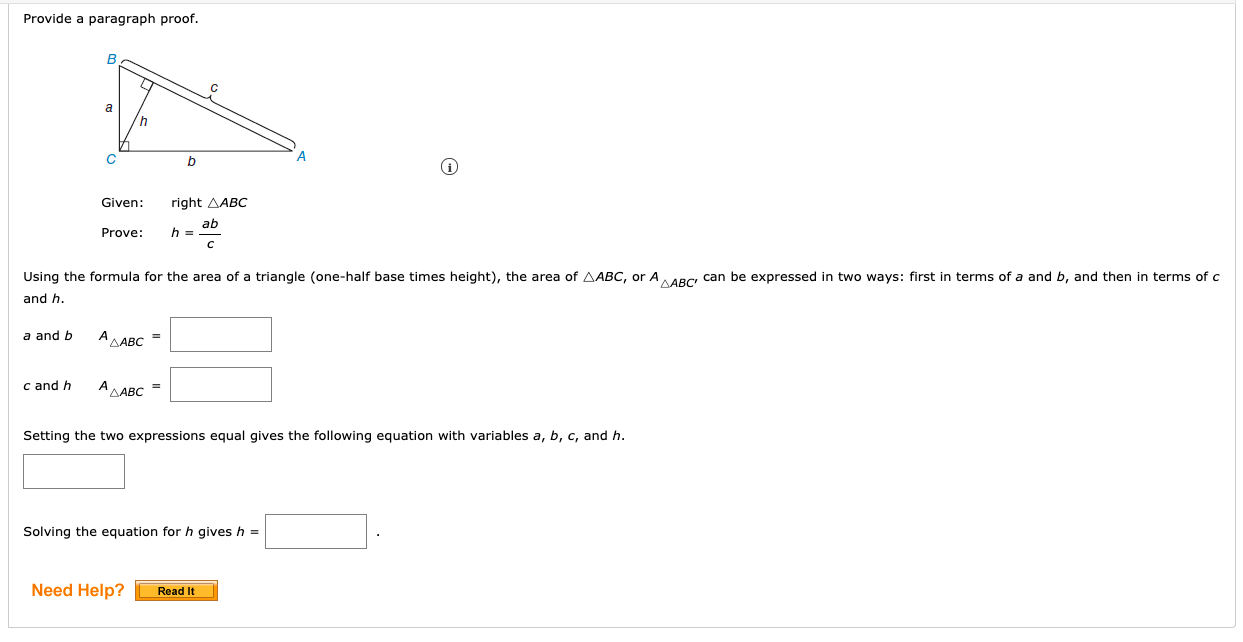 Solved Provide a paragraph proof. B a C b Given: right ABC | Chegg.com