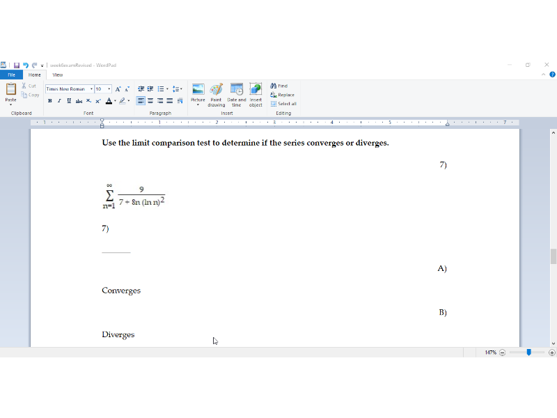 Solved Use the limit comparison test to determine if the | Chegg.com