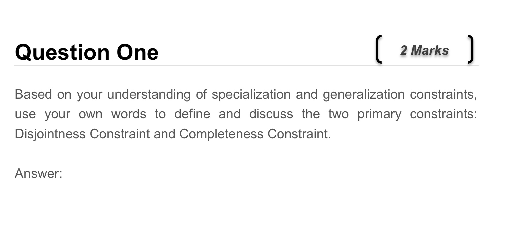 Solved Based on your understanding of specialization and | Chegg.com