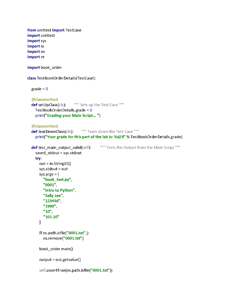 The marks are based on 2 test scripts so PLEASE RUN | Chegg.com