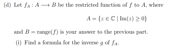 Solved 2. Consider the function f:C + C defined by f(x + iy) | Chegg.com