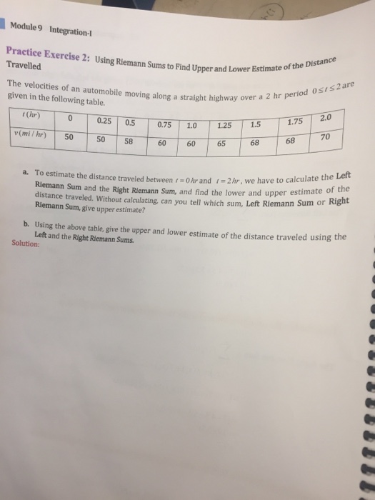 Solved Practice Exercise 6: Solving a Vertical Motion | Chegg.com
