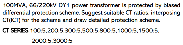 Solved 100MVA, 66/220kV DY1 power transformer is protected | Chegg.com