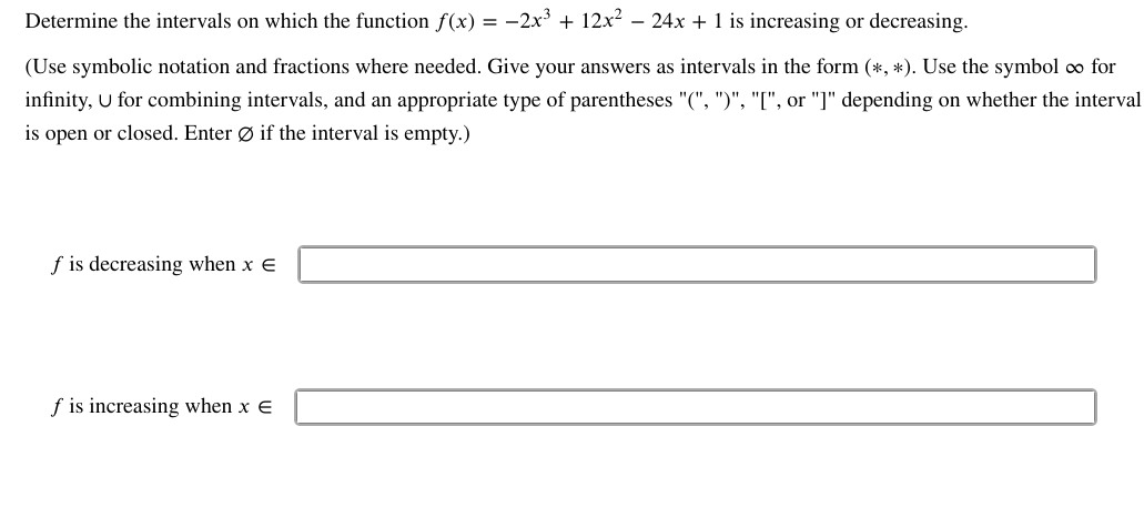 Solved Determine the intervals on which the function | Chegg.com