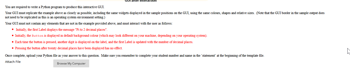 Solved Consider the GUI below (2 Labels and 1 Button) which | Chegg.com