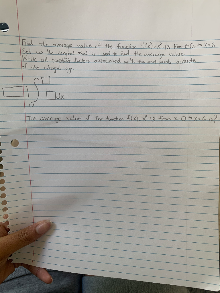 Solved 1 Find the average Set up the Write all constant | Chegg.com