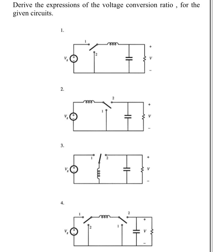 Solved Q9 Derive the expressions of the voltage conversion | Chegg.com