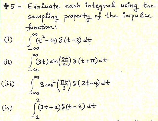 Solved \#5- Evaluate each integral using the sampling | Chegg.com