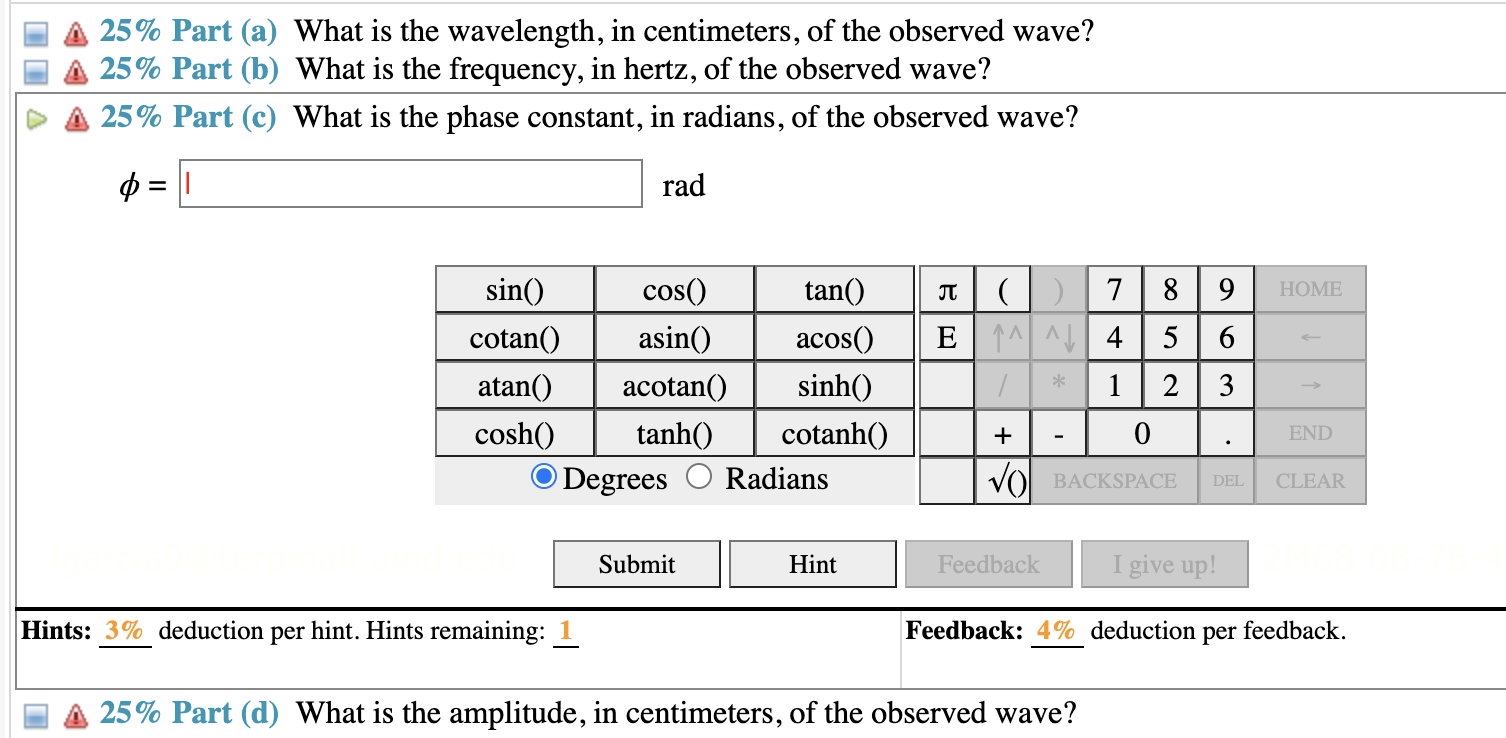 Solved y1(x,t)=(4.48 cm)sin[(91.1 m−1)x−(10.7 | Chegg.com