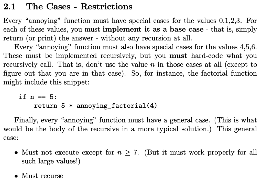 Solved I need help implementing these recursive functions | Chegg.com