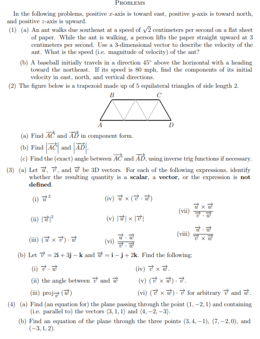 Solved PROBLEMS In the following problems, positive x-axis | Chegg.com