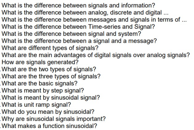 Solved What is the difference between signals and | Chegg.com