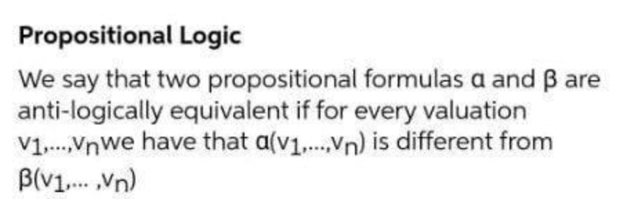 Solved Propositional Logic We say that two propositional | Chegg.com