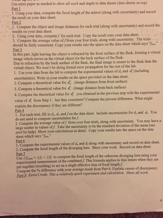 Solved Use extra paper as needed to show all work and staple | Chegg.com