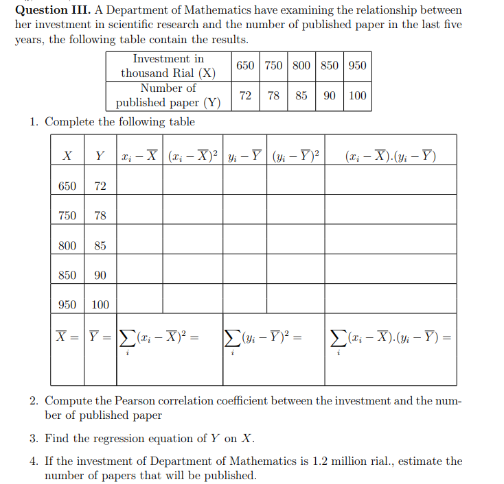Solved Question III. A Department of Mathematics have | Chegg.com