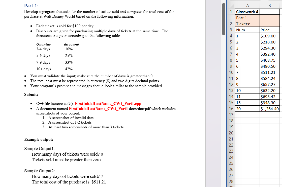 Solved Part 1: Develop a program that asks for the number of | Chegg.com
