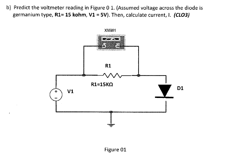 Solved b) ﻿Predict the voltmeter reading in Figure | Chegg.com