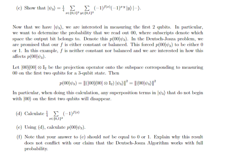 Solved Problem 2: Quantum oracle and more Deutsch-Josza (40 | Chegg.com