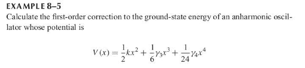 Solved 8 35 Calculate The First Order Correction To The