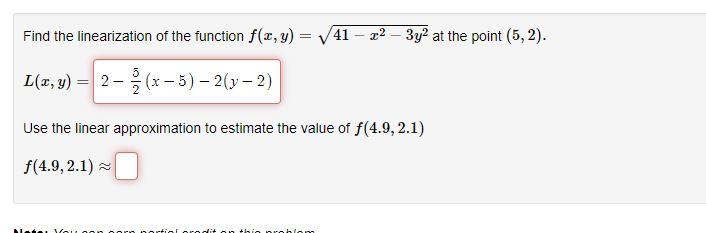 Solved Find the linearization of the function | Chegg.com