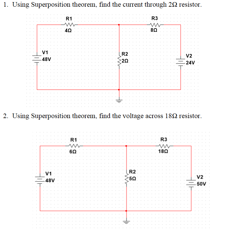 Solved 1 Using Superposition Theorem Find The Current