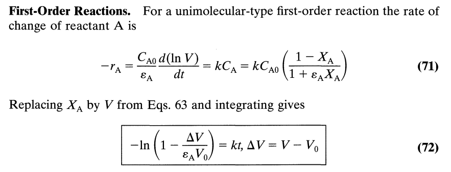 Solved First-Order Reactions. For a unimolecular-type | Chegg.com