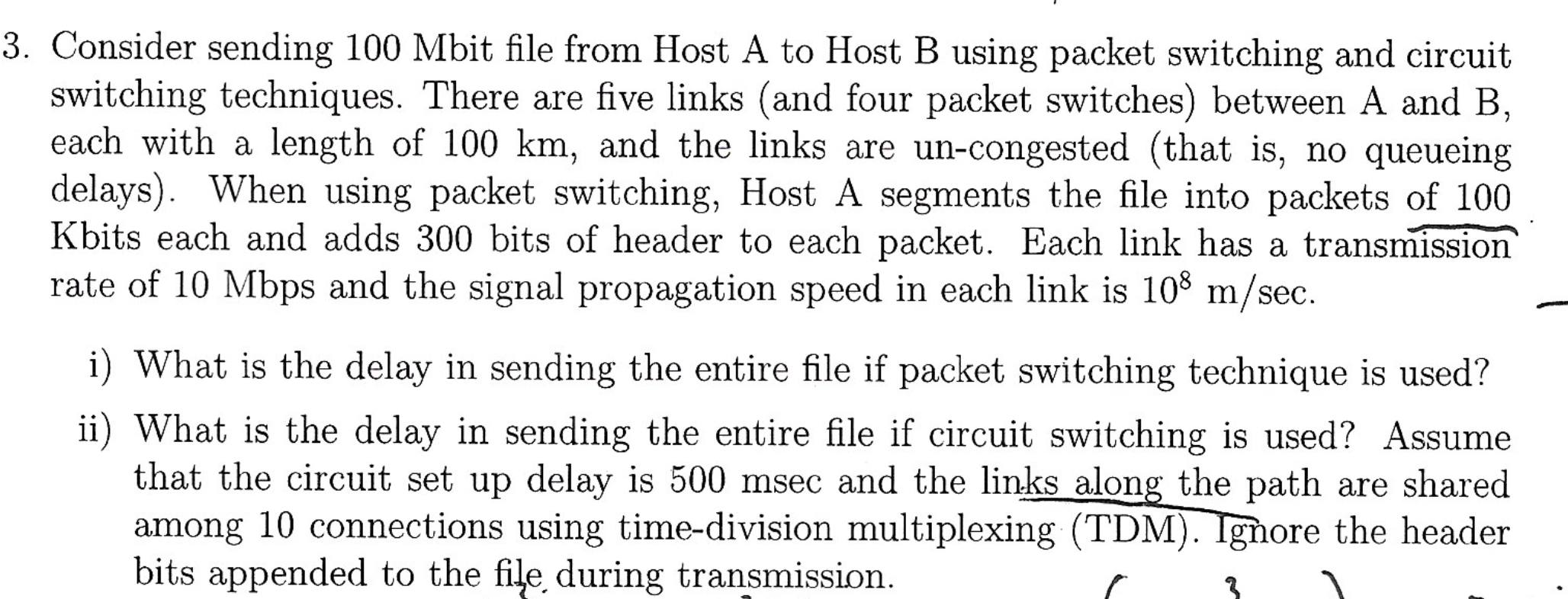 Solved Consider sending 100 Mbit file from Host A to Host B | Chegg.com