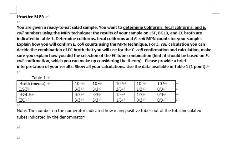Practice MPN. You are given a ready-to-eat salad | Chegg.com