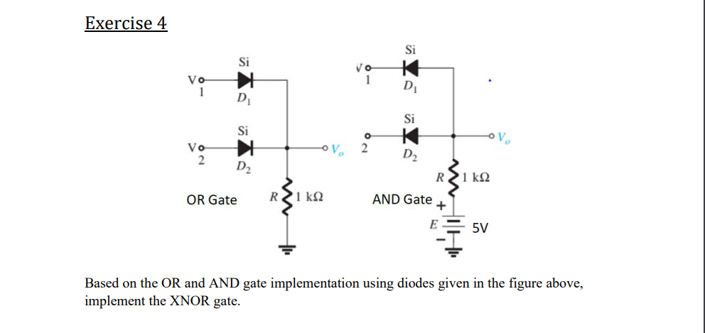 Solved Exercise 4 Based on the OR and AND gate | Chegg.com