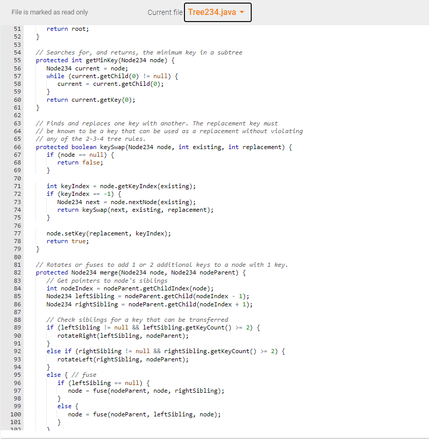 Solved In this lab, the Tree234 class is extended to support | Chegg.com