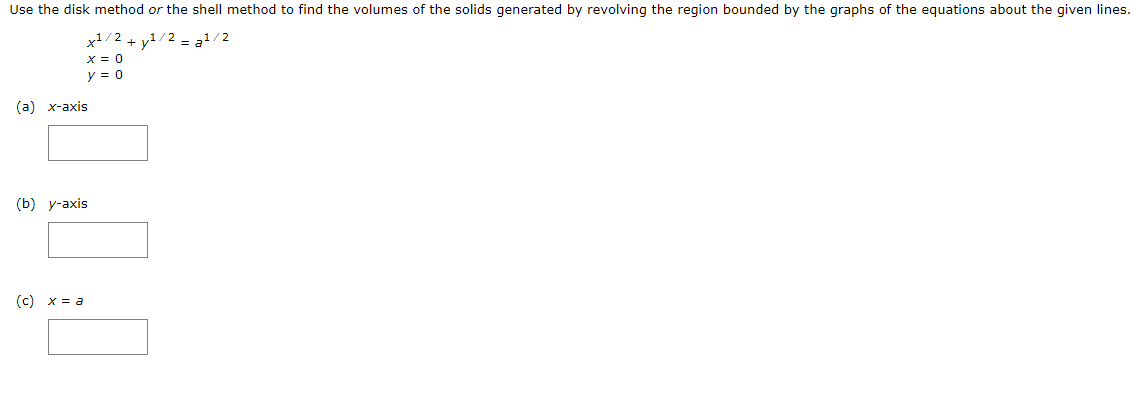 Use the disk method or the shell method to find the | Chegg.com