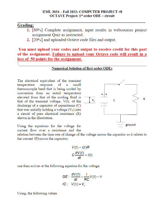 Solved Grading: 1. [80\%] Complete assignment, input results | Chegg.com
