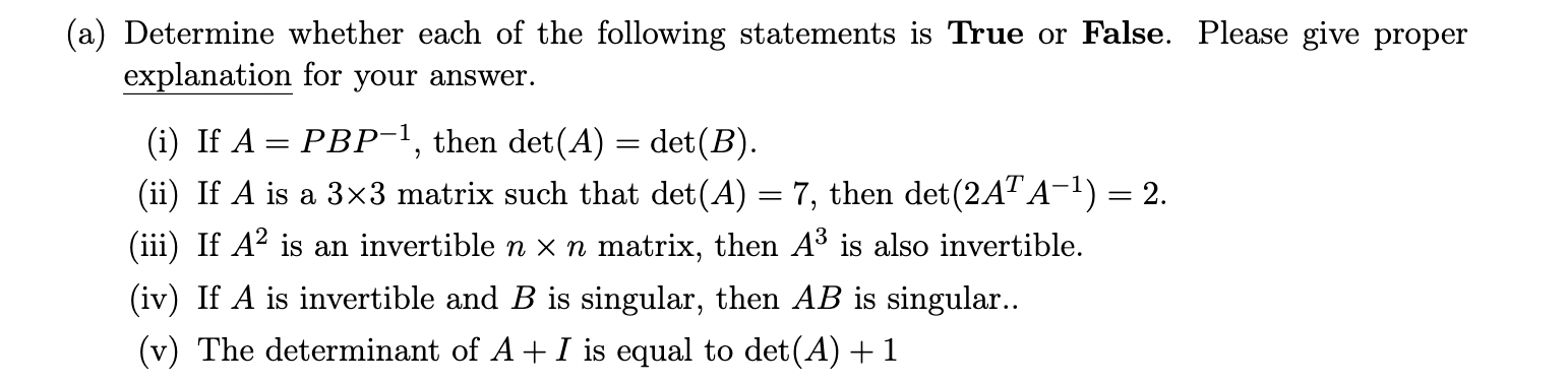 Solved = = (a) Determine whether each of the following | Chegg.com